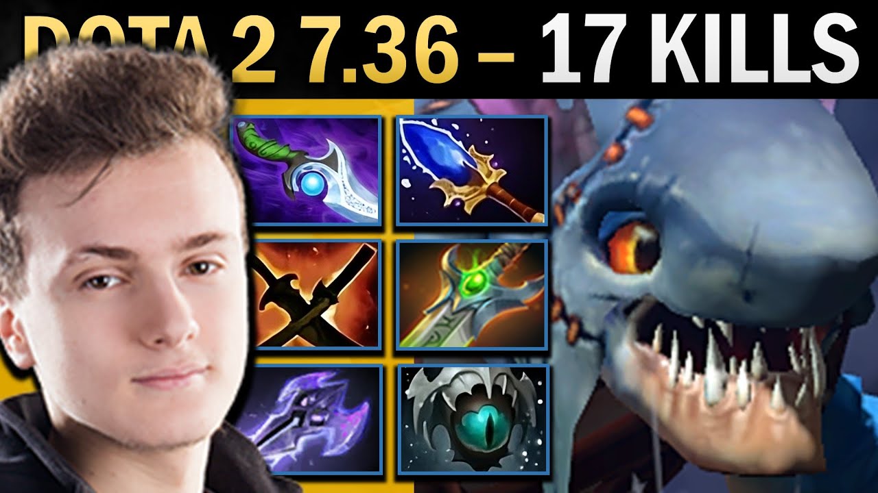 Slark Gameplay Miracle with 17 Kills and Mage Slayer - Dota 2 7.36 ...