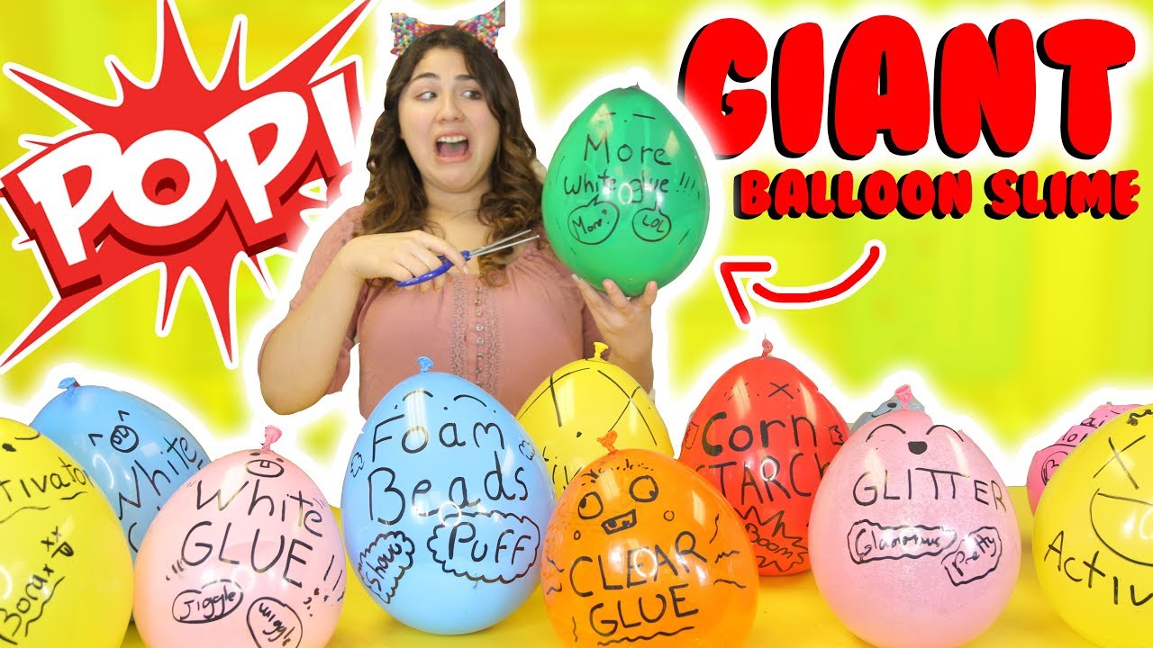 GIANT BALLOON SLIME TUTORIAL | How to make Instagram balloon slime ...
