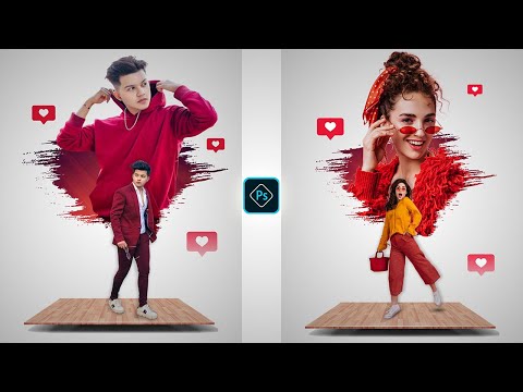 New Trending Dual Instagram Photo Editing Photoshop Tutorial - YouTube