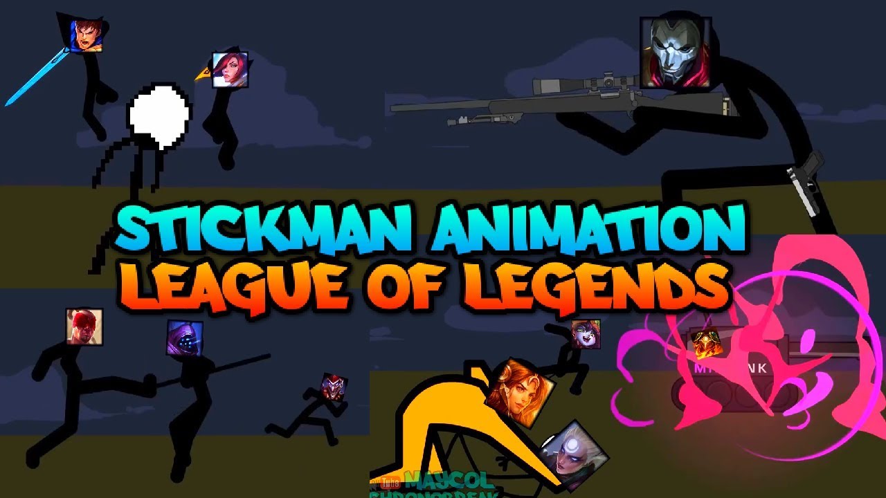 PARODIA: ANIMACIÓN STICKMAN LEAGUE OF LEGENDS | "Todos contra Todos ...