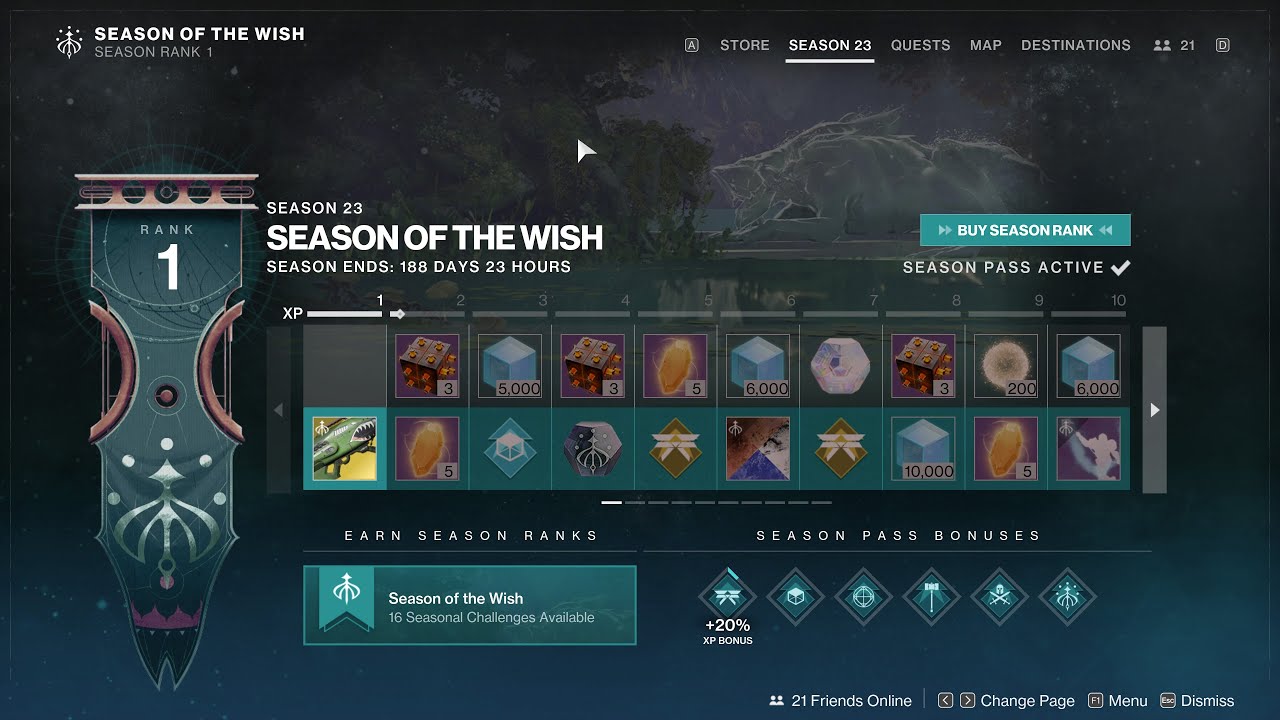 Season of the Wish - All Season Pass Rewards & Seasonal Challenges ...