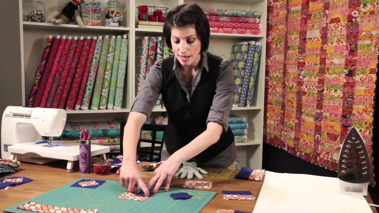 Quilty:How to Make a Rolling Stone Quilt Block - YouTube