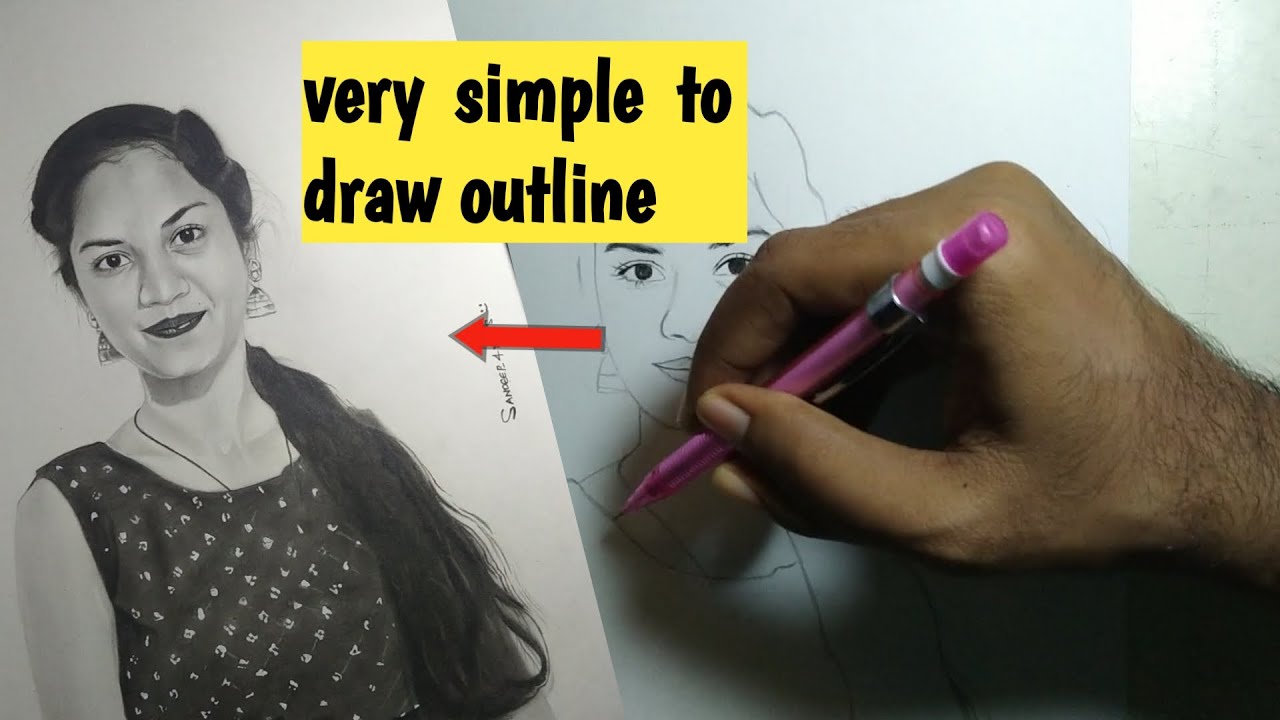 "Outline Drawing Tutorial"\\ How to draw outline \\ @sixfingerArts # ...