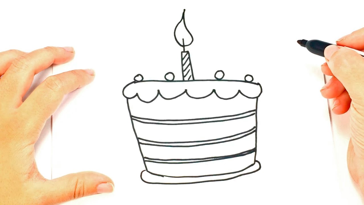How to draw a Cake Step by Step | Cake Drawing Lesson - YouTube