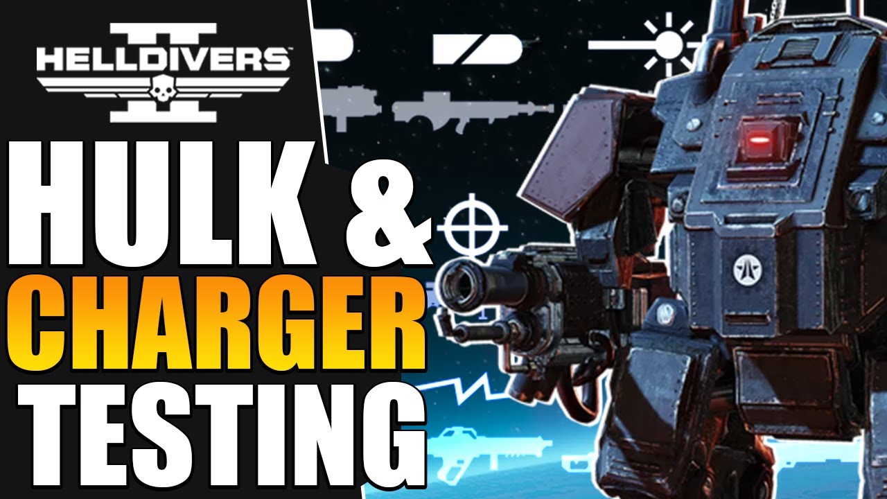 Helldivers 2 - Charger & Hulk Support Weapon Testing & Tips - YouTube