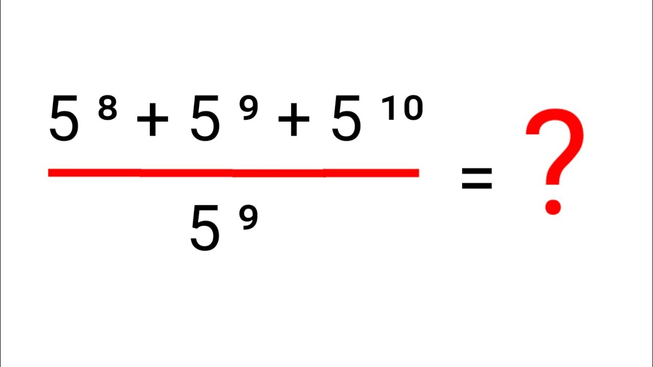Nice Exponent Math Simplification Problem - YouTube