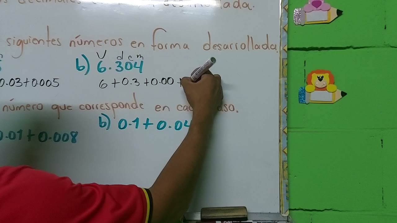 4°grado 2.2 Números decimales en forma desarrollada. - YouTube