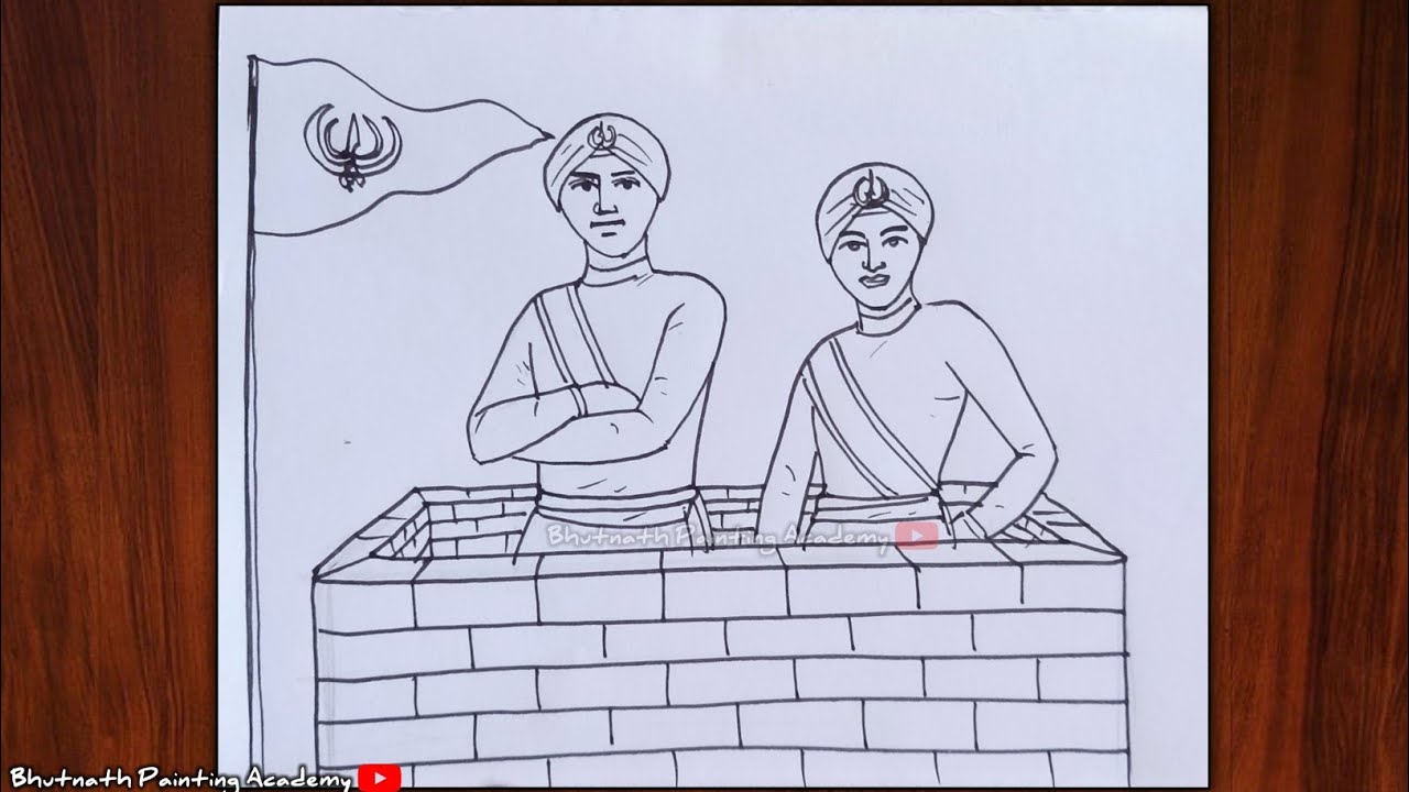 drawing of veer bal diwas - YouTube