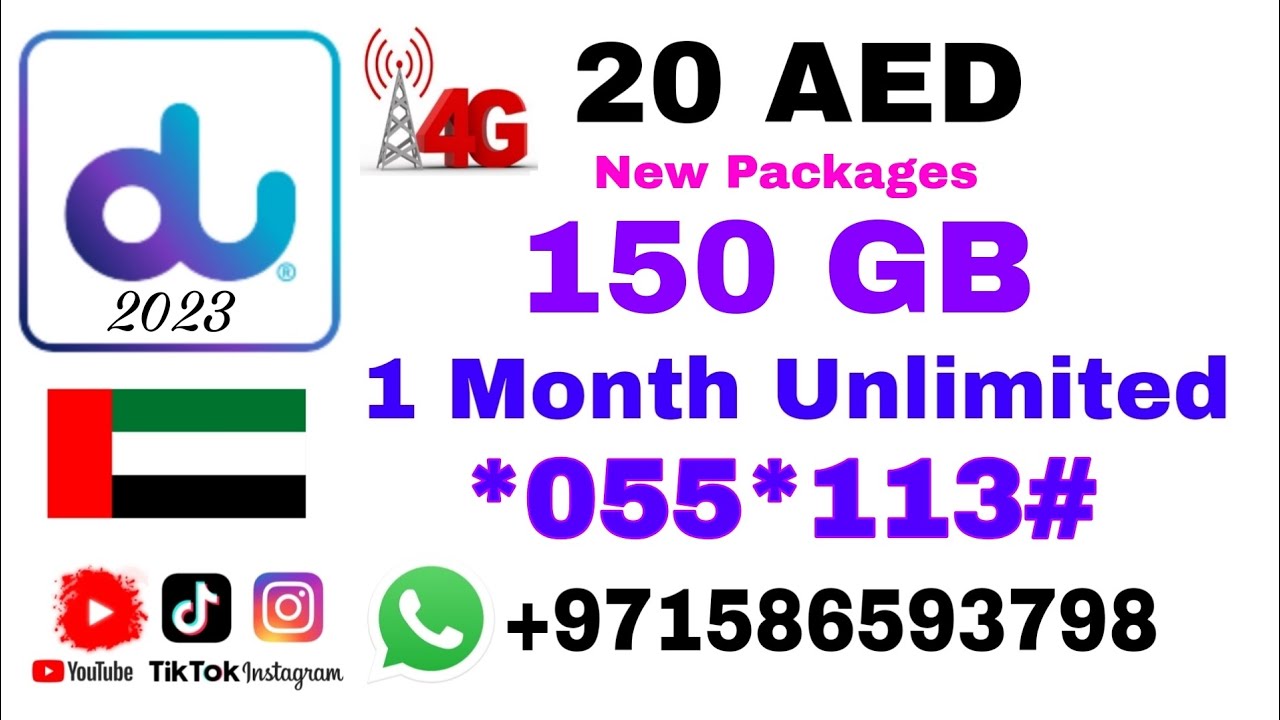 du sim Music Pass 20 AED 150 GB 1 Month Unlimited Internet Username and ...