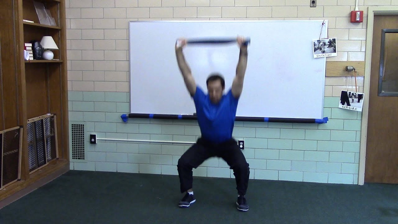 Overhead Towel Squat - YouTube