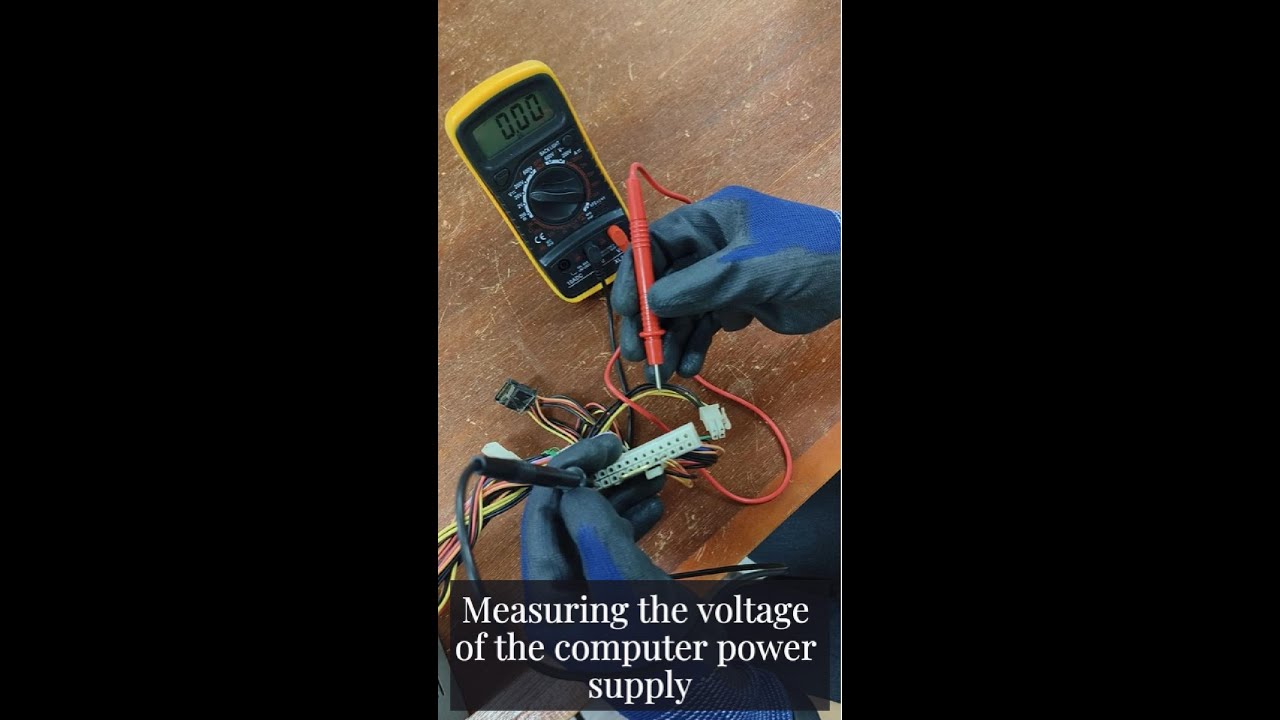 Measuring the voltage of the computer power supply using a digital ...