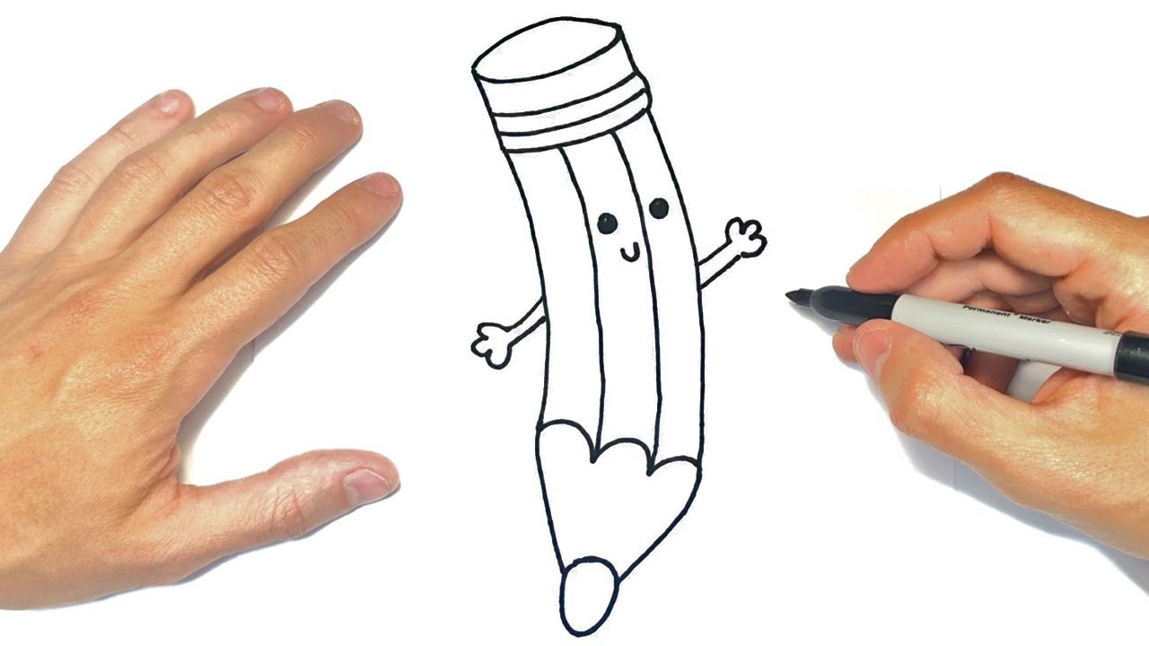 How to draw a Kawaii Pencil Kawaii Drawing Tutorial