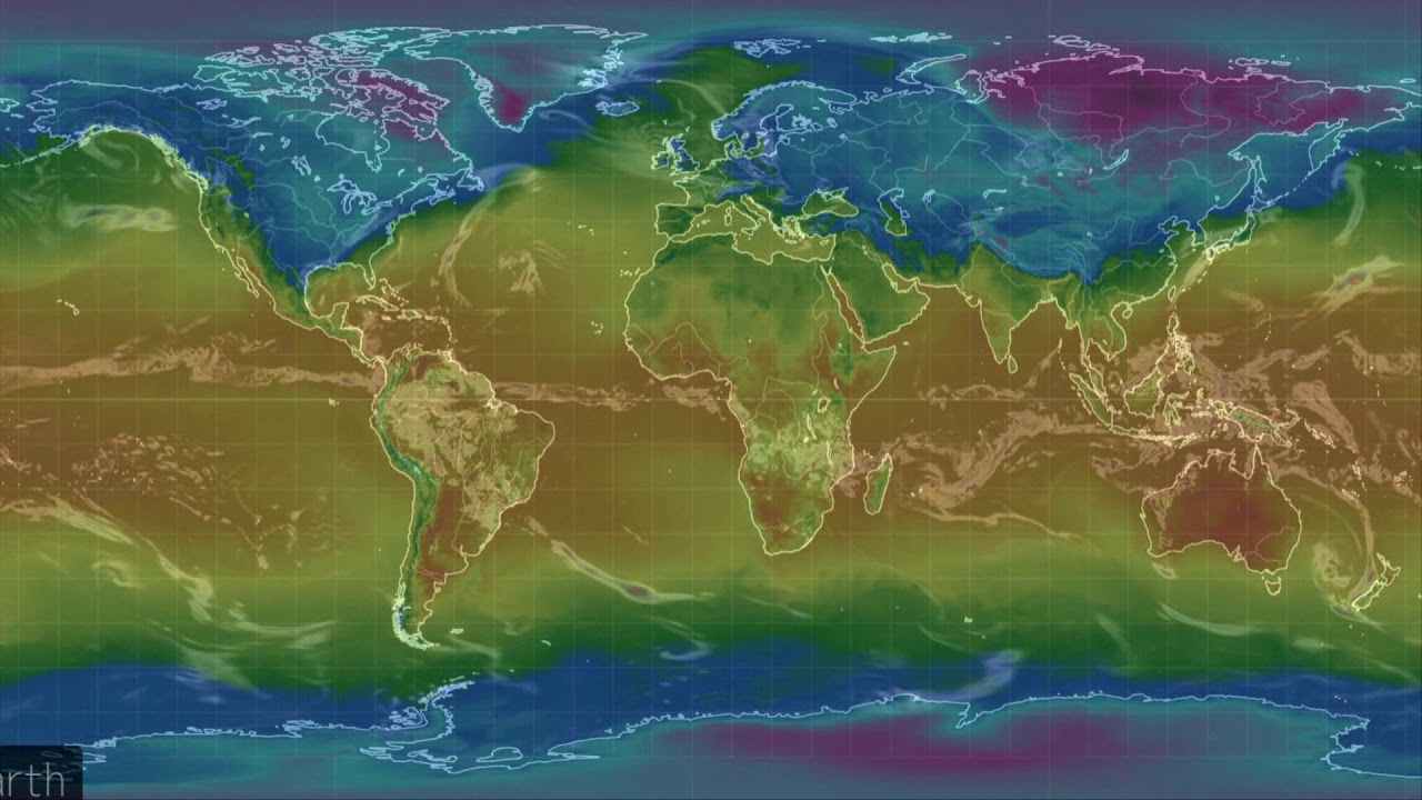 Global Temperatures and Precipitation Animation - January (2018) - YouTube