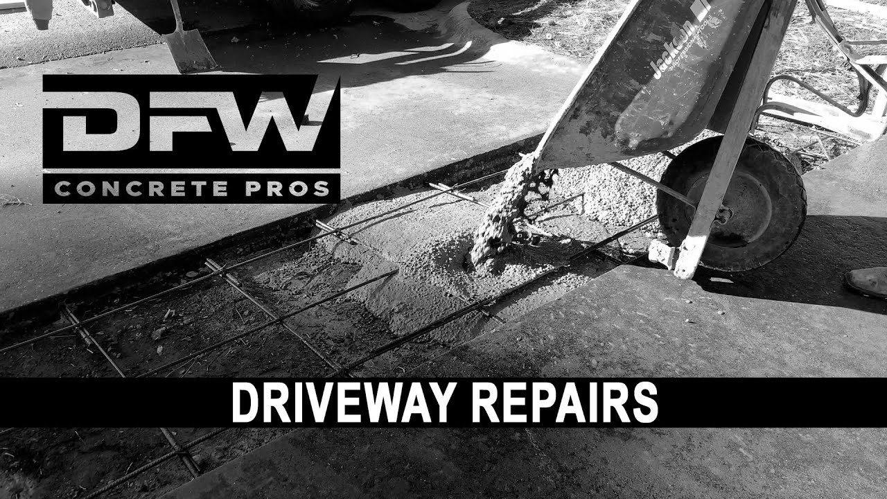 Fixing a Driveway the Right Way - Driveway Repair with DFW Concrete ...
