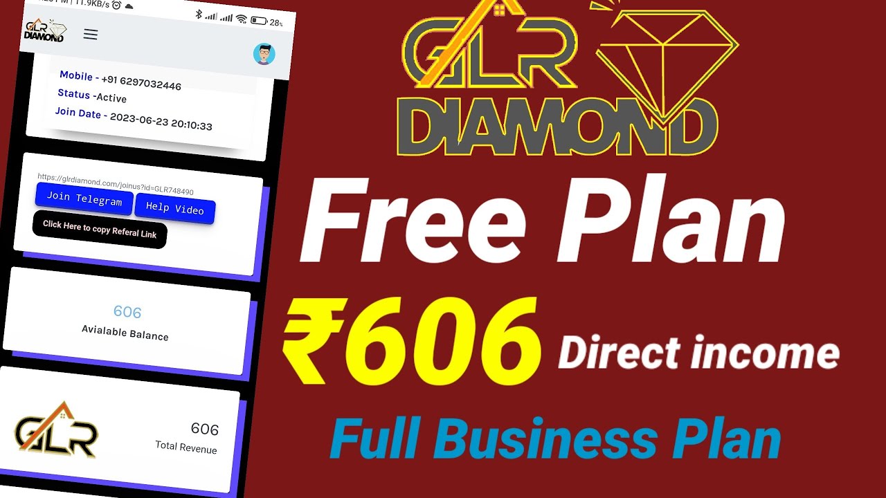 GLR Diamond || Free Mlm Company || Full Business Plan || Free Mlm ...
