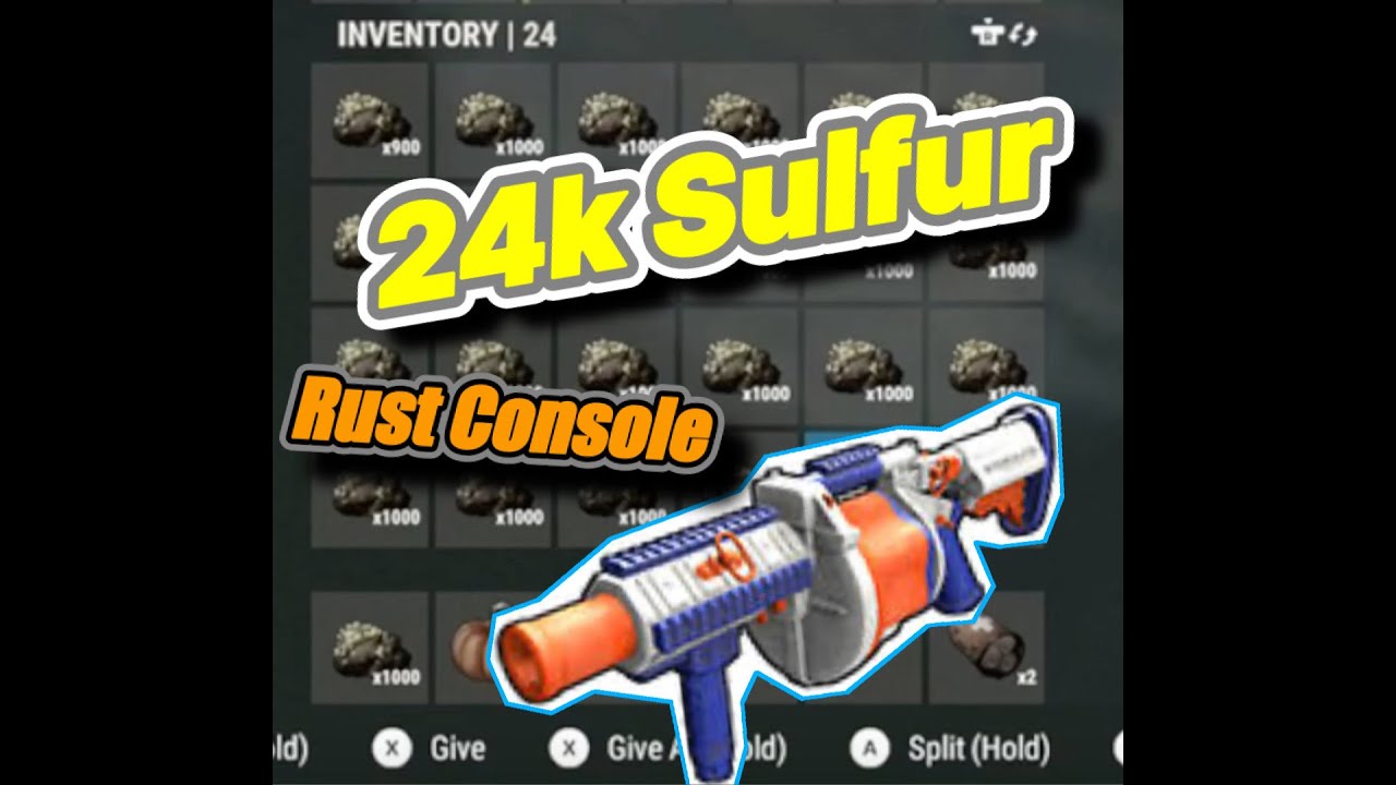 24k sulfur with a snowball gun (Rust Console) - YouTube