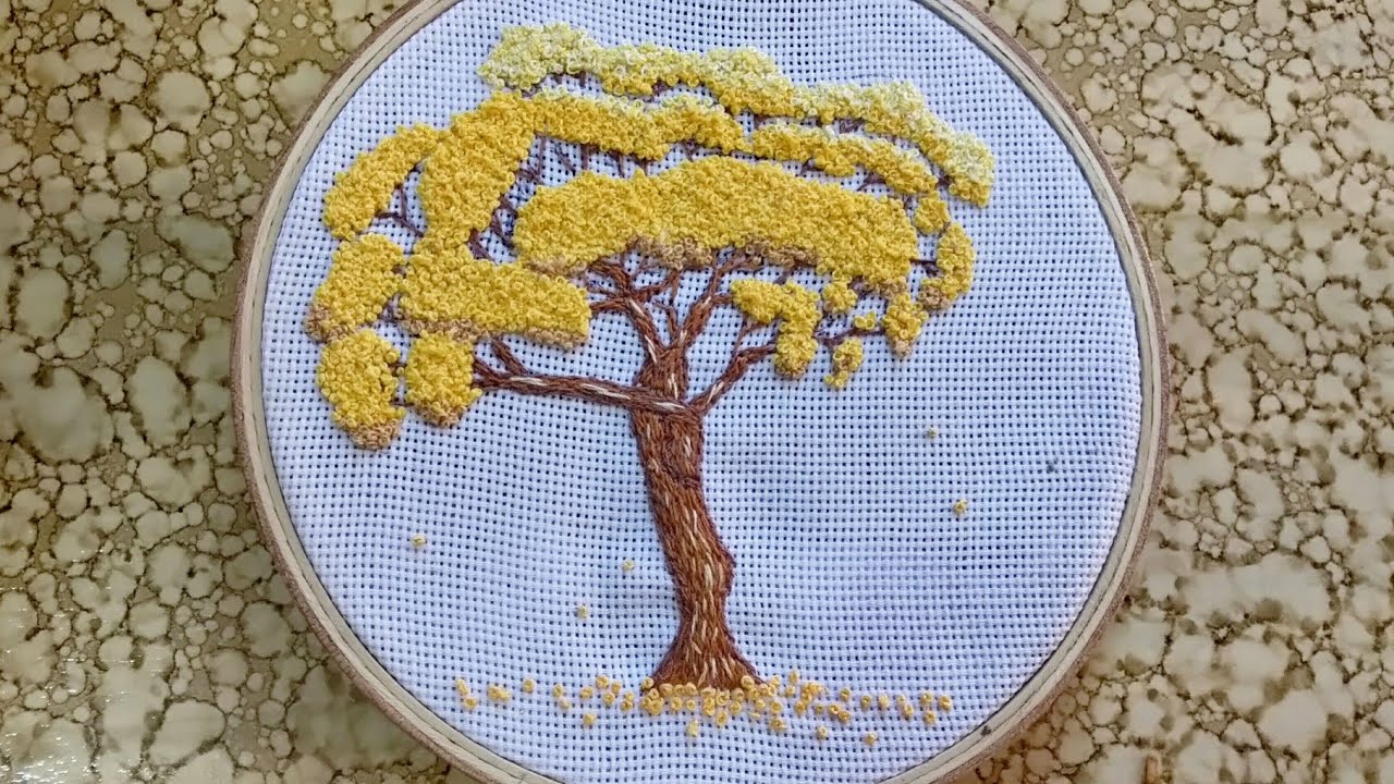 Amazing and Realistic Tree Hand Embroidery | Simple and Easy Stitches ...
