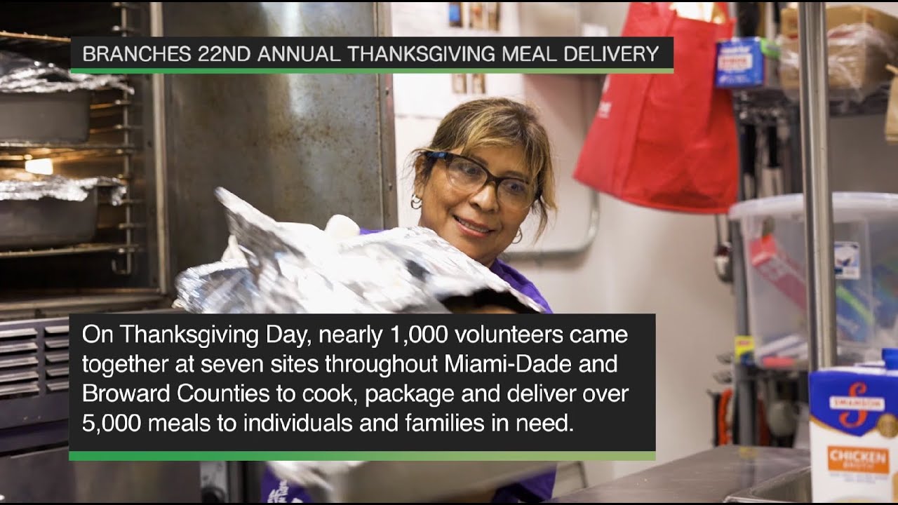 Branches' 22nd Annual Thanksgiving Meal Delivery - YouTube