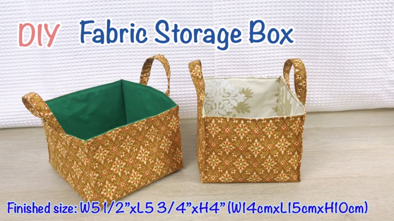 diy fabric storage box | fabric storage basket how to| fabric basket ...