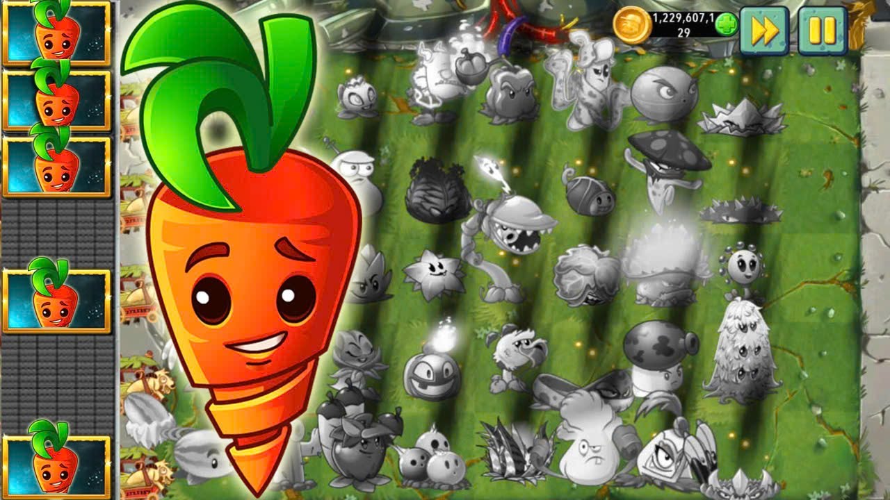 PVz 2 Survival Endless - Intensive Carrot & Random 40 Plants Vs All ...