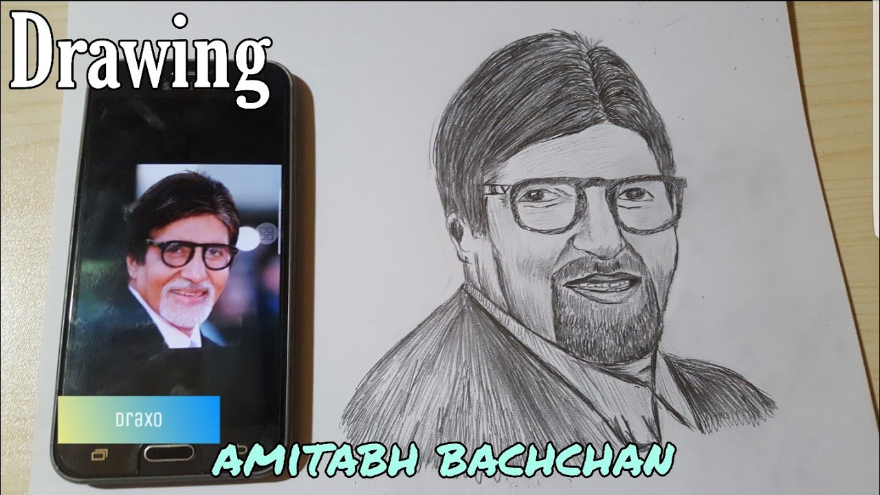 Learn, How to draw | Amitabh Bachchan | pencil sketch #myartwork #draxo ...