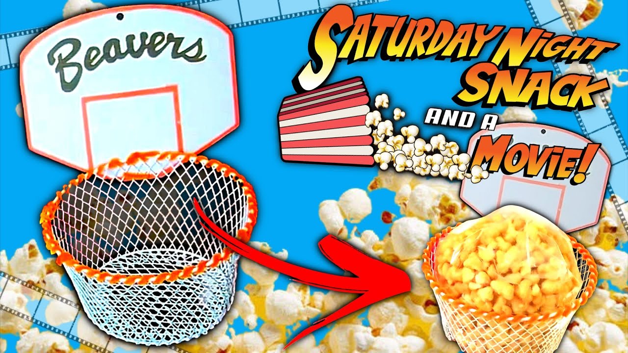 How To Make BASKETBALL HOOP POPCORN BUCKET for Saturday Night Snack And ...