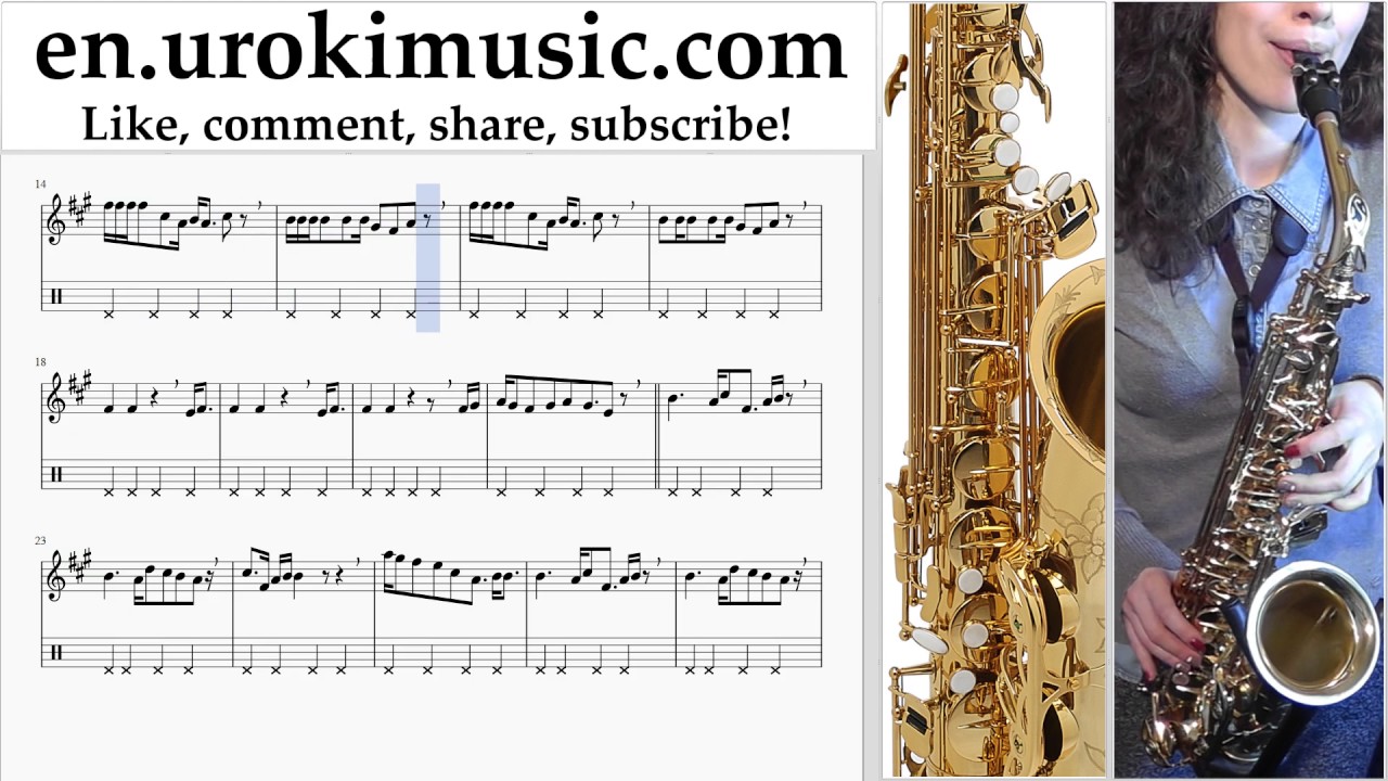Saxophone lessons (Alto) Maroon 5 - Cold Sheet Music Tutorial Part#2 um ...
