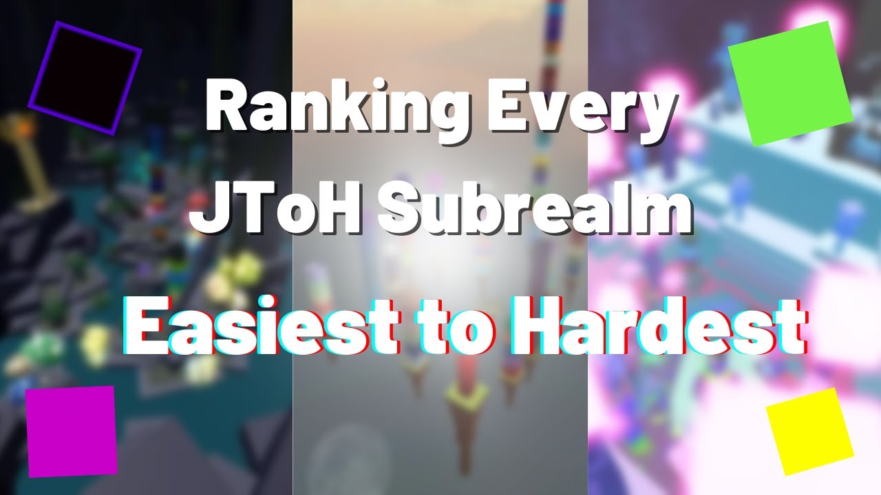 RANKING EVERY JToH SUBREALM (EASIEST TO HARDEST) - YouTube