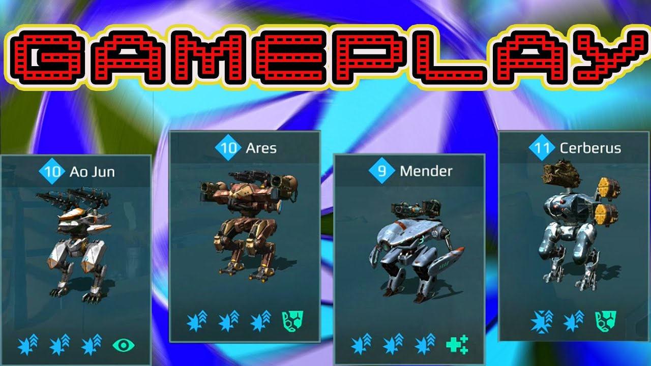 War Robots Ao Jun Ares Mender Cerberus Arthur Gameplay - YouTube