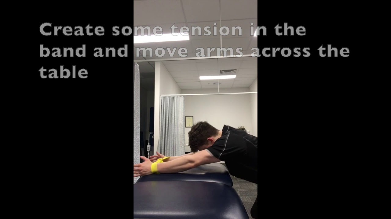 Table Slide thera band flexion - YouTube