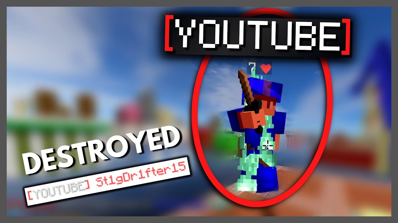 Destroying YOUTUBER in Minecraft Bedwars - YouTube
