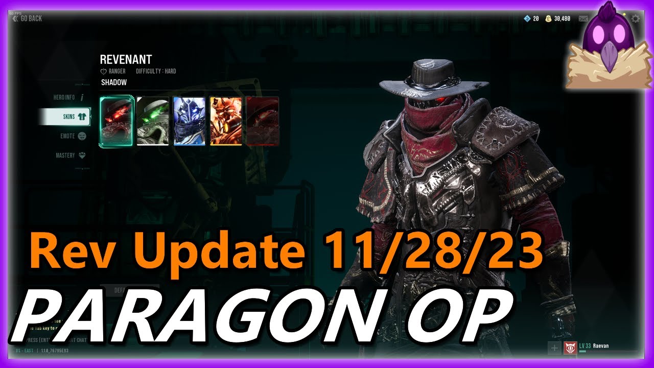 Revenant Update Patch 11/28/23 (Paragon :The Overprime) - YouTube