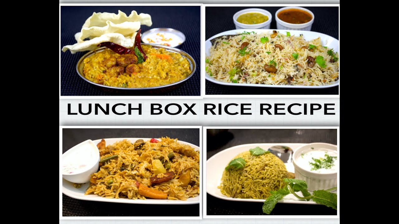 Lunchbox Rice Recipies |4 easy veg rice varieties | CoconutmilkRice ...
