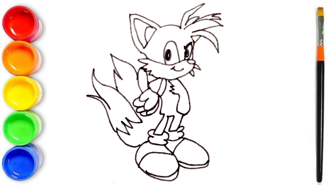 How To Draw Tails From Sonic | Sonic The Hedgehog - YouTube