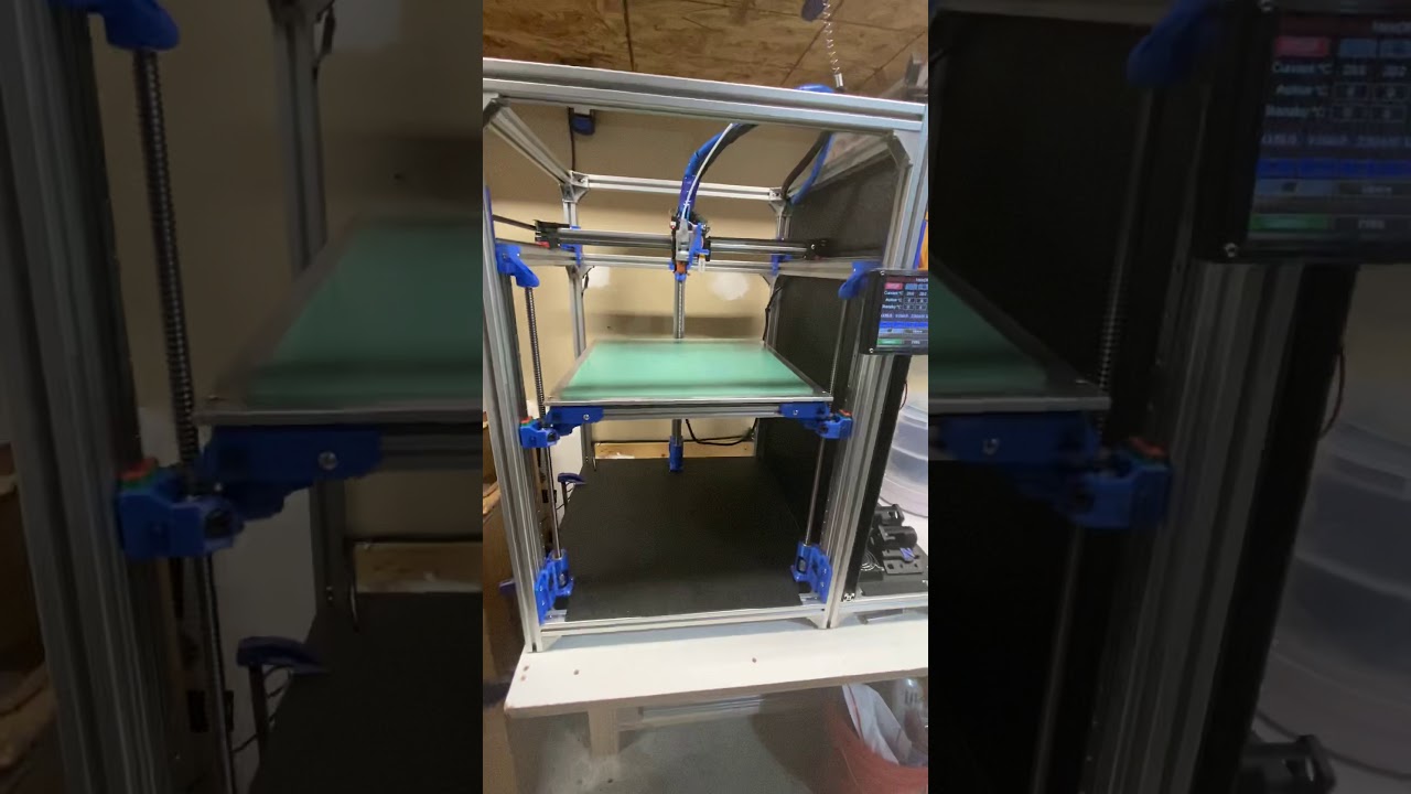 Testing HevORT 3D printer print bed movements - YouTube