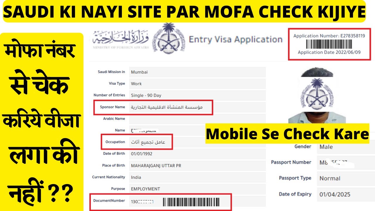 MOFA Number Se Visa Kaise Check Kare Nayi Website Par | Travel Guru ...