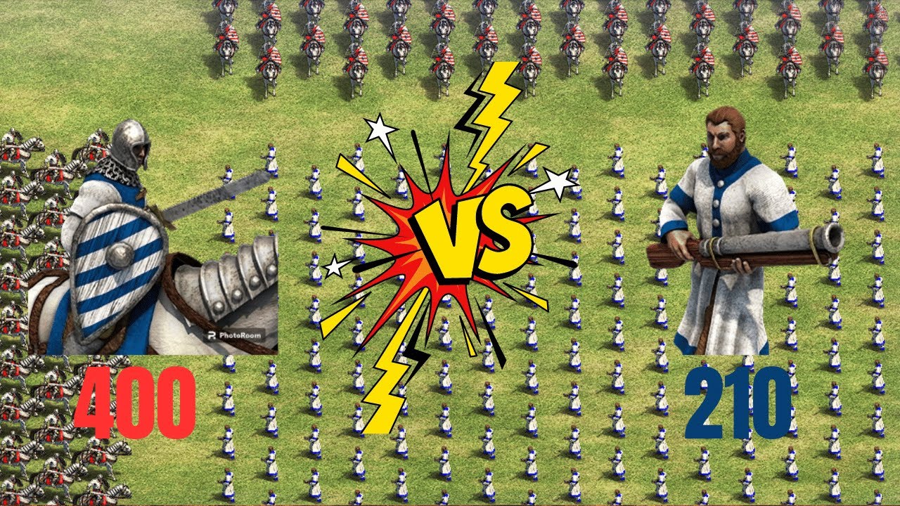 210 Janissaries VS 400 Knights: Find Out Who Wins! | Age Of Empires 2 ...