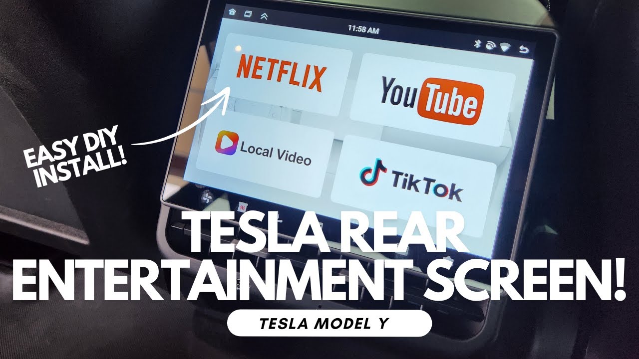 Adding a Rear Entertainment Screen to my Tesla - Step by Step Install ...