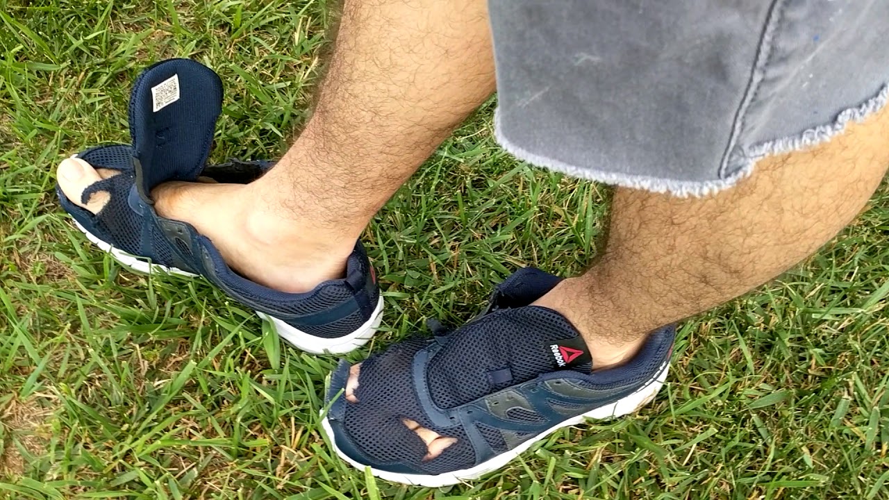 Watering The Yard Wearing Hot Trashed Reebok Running Shoes - YouTube