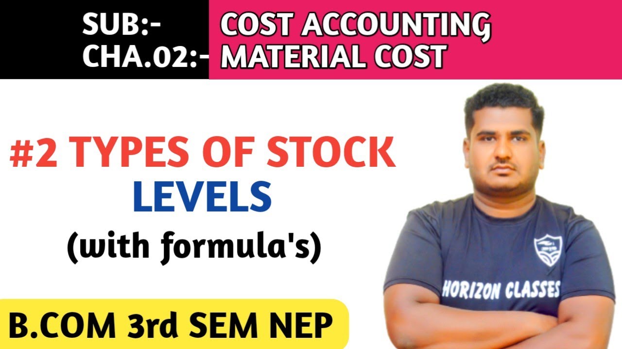 #2 TYPES OF STOCK LEVEL - MATERIAL COST, FOR B.COM 3rd SEM NEP SYLLABUS ...