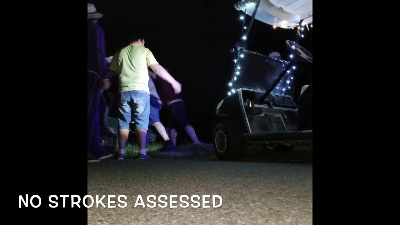 Golf cart fail on the 1st hole. - YouTube