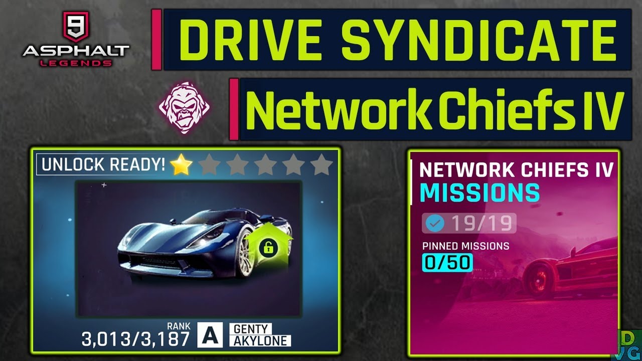 Asphalt 9 - Drive Syndicate | Network Chiefs IV - All 19 Missions ...