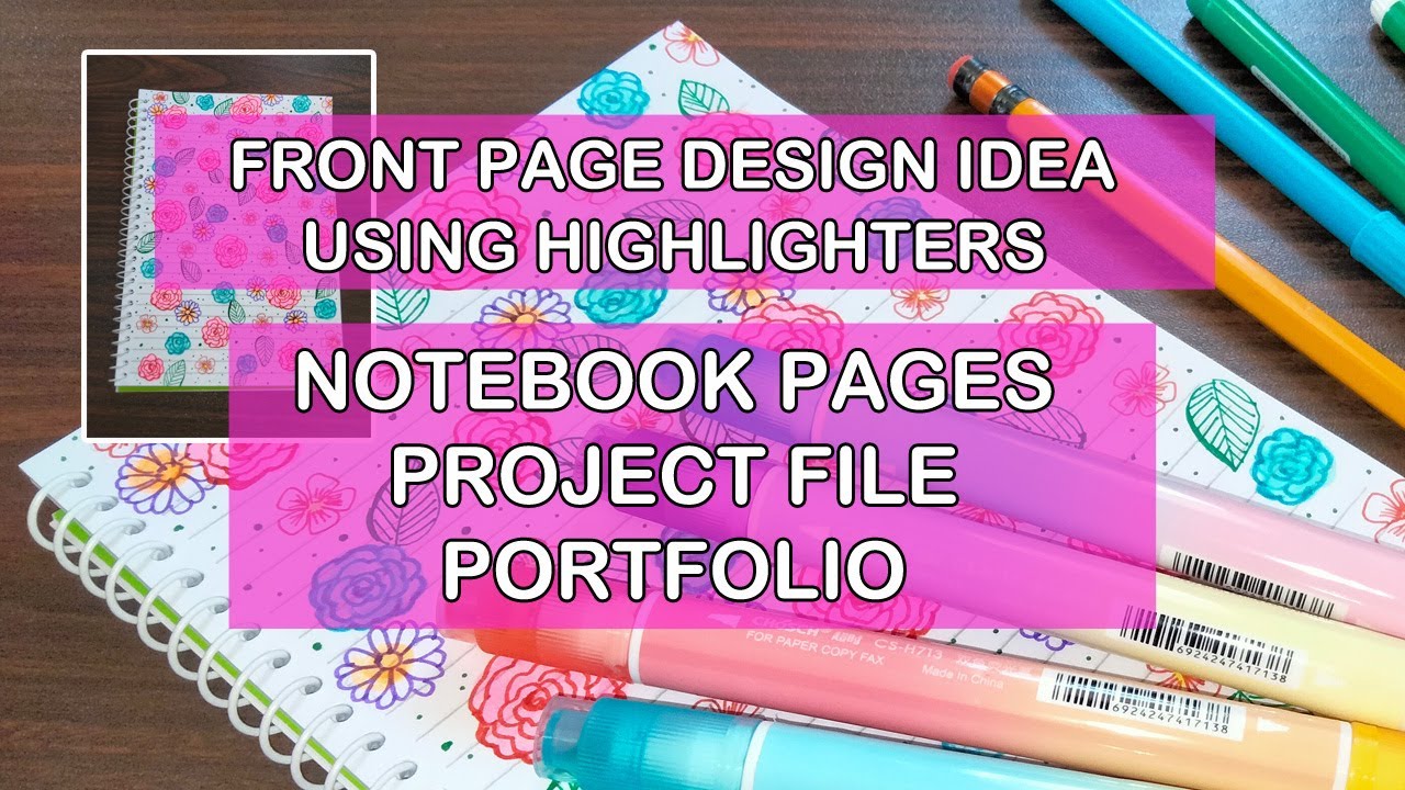 Front Page Design Ideas | Notebook | Portfolio | School Project | DIY ...