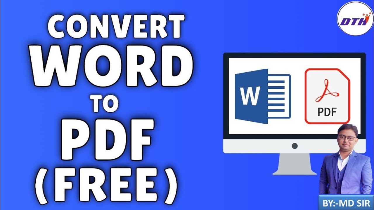 How to Convert Word File into PDF | Hindi - YouTube