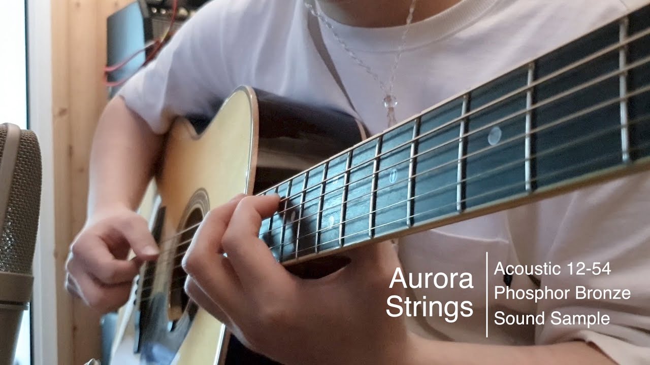 [Aurora Strings] Acoustic 12-54 Phosphor Bronze 오로라 스트링 포스포 브론즈 - YouTube