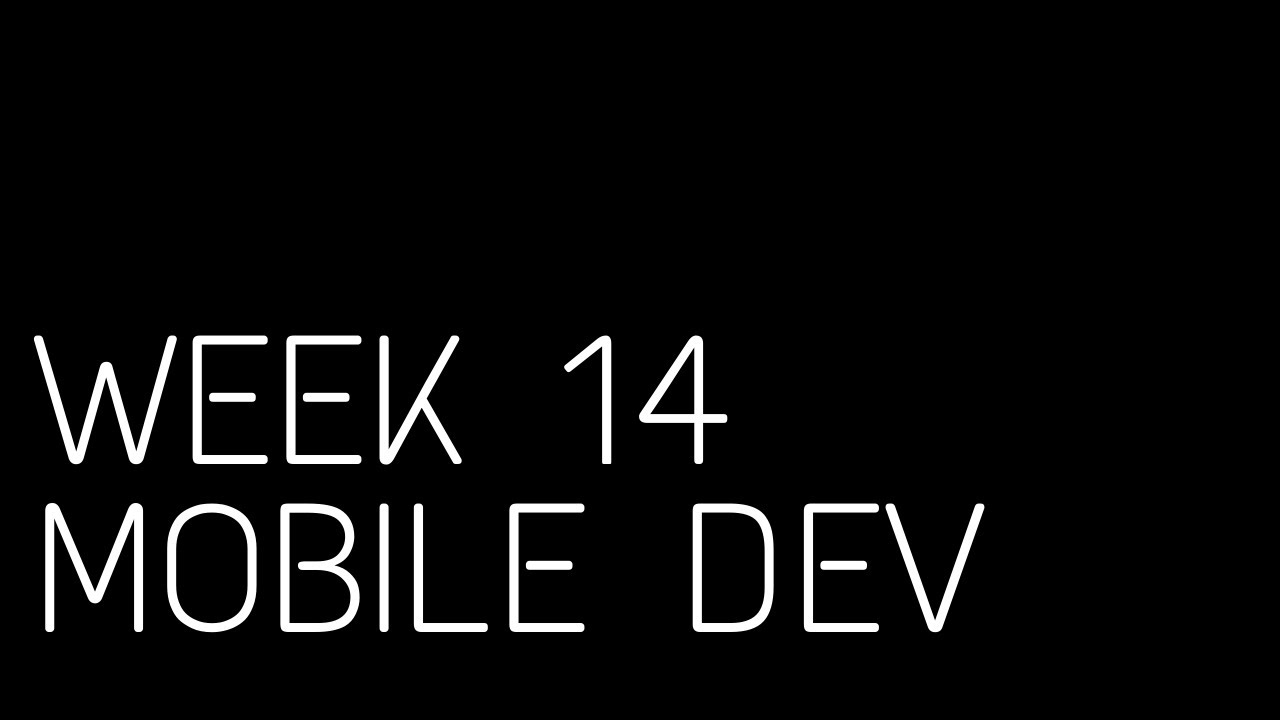Week14 Mobile dev [React Native] - YouTube