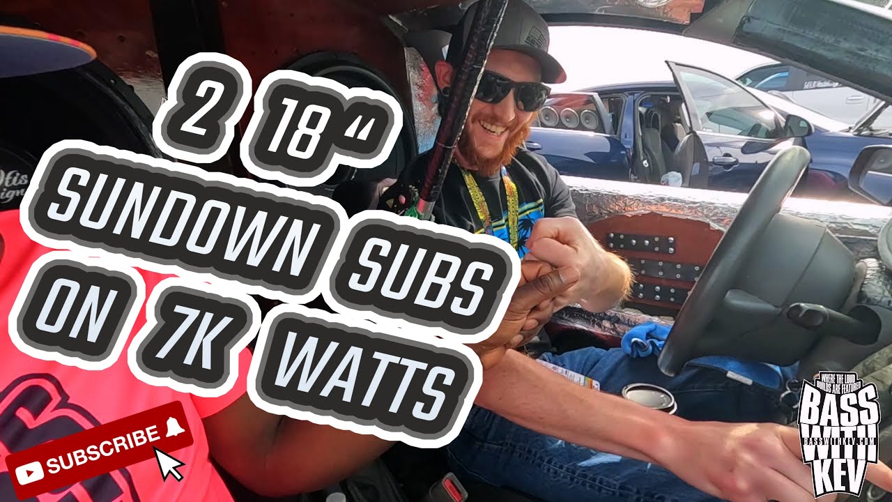 2 18 INCH SUNDOWN AUDIO NSV3 SUBWOOFERS POWERED BY CT SOUNDS 7000 WATTS ...
