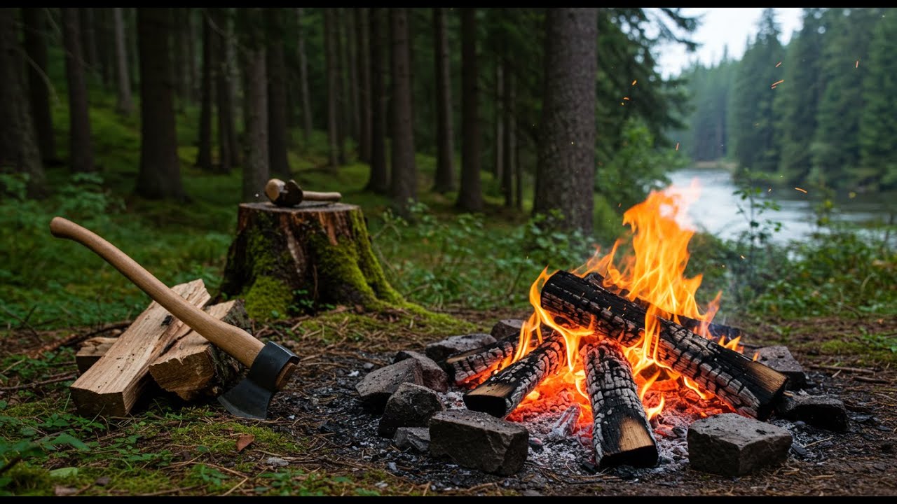 30 minutes of forest campfire white noise - YouTube