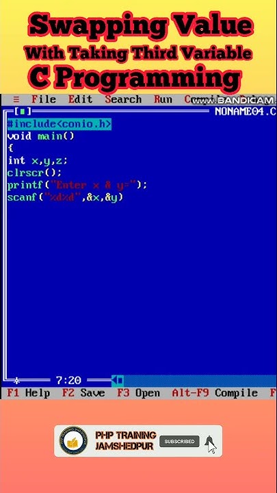Swapping Value Program with Taking Third Variable in C ll #short ll #shorts ll #shortsvideo ll ...