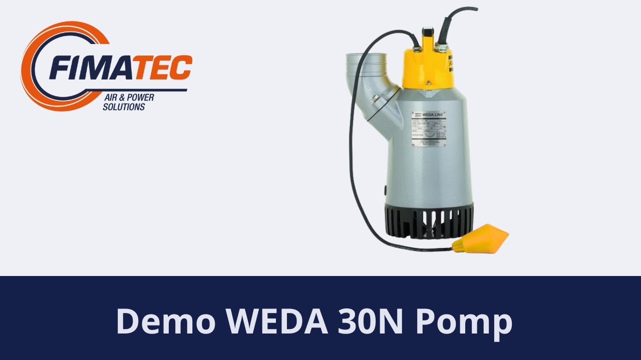 Demo Video Atlas Copco Pomp WEDA30 1 met QAX30 generator│Te koop en te ...